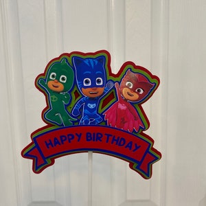 Cute PJ Mask Cake Topper Catboy Cake Topper Owlette Cake - Etsy