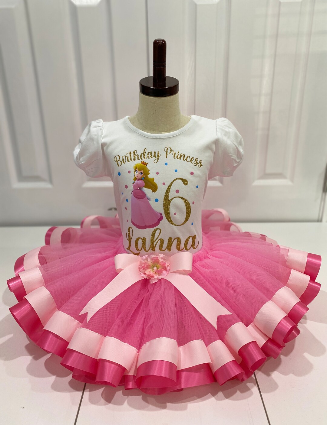 Princess Peach Tutu Set, Super Mario Princess Peach Outfit, Pink and ...