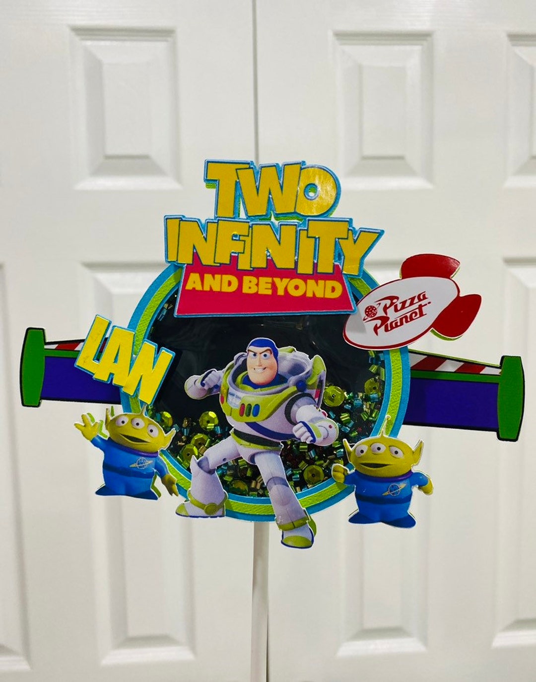 3D Buzz Lightyear Shaker Cake Topper, Personalized Buzz Lightyear Cake ...