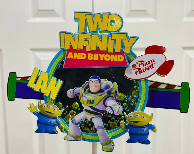 3D Buzz Lightyear Shaker Cake Topper, Personalized Buzz Lightyear Cake ...