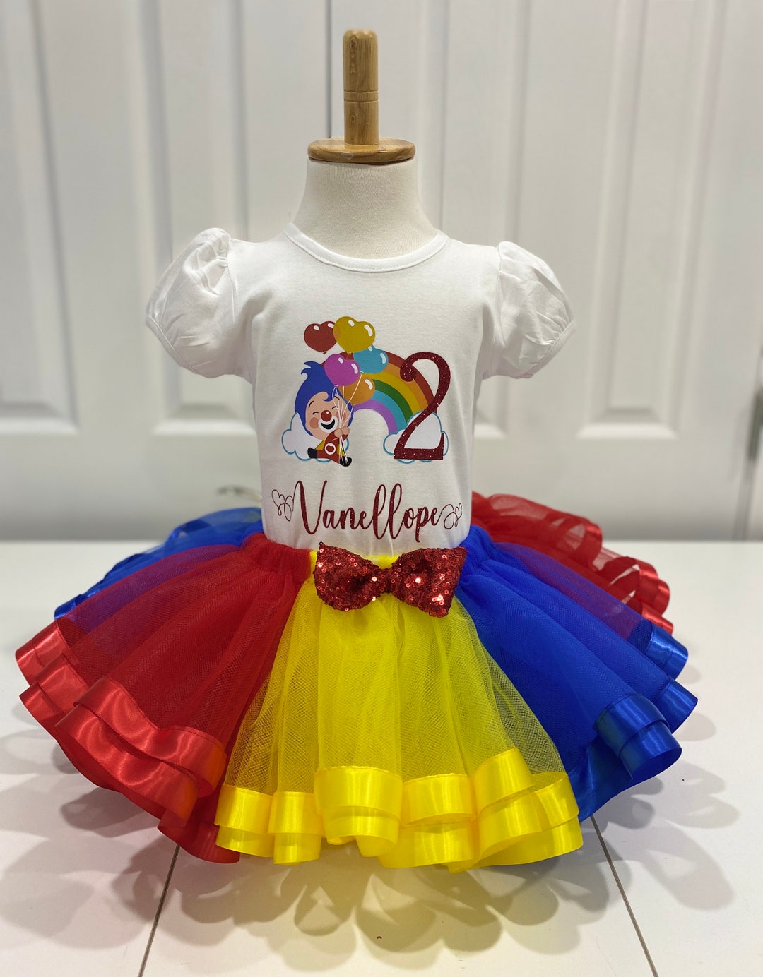 Cute Plim Plim Tutu Set, Multicolor Plim Plim Tutu, Yellow Blue and Red ...