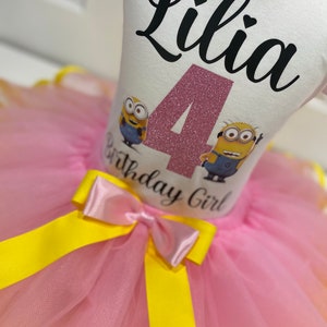 Cute Minions Tutu Set, Lilac and Yellow Tutu, Minions Birthday Girl ...