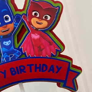 Cute PJ Mask Cake Topper Catboy Cake Topper Owlette Cake - Etsy