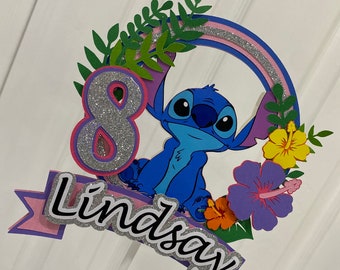 Stitch Cake Topperstitch Birthday Cake Topper 3D Cake Decoration Lio ...
