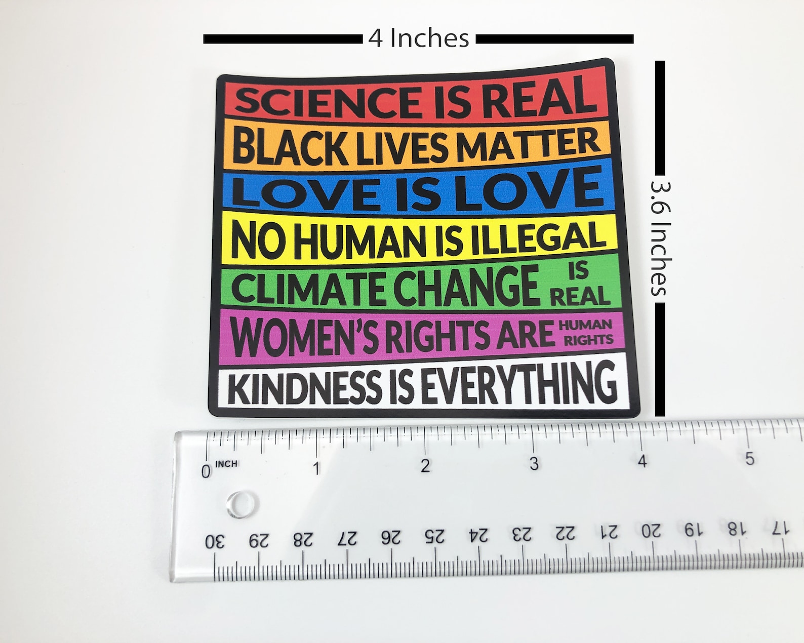 Sticker Science is Real Black Lives Matter Love is Love No Human is ...