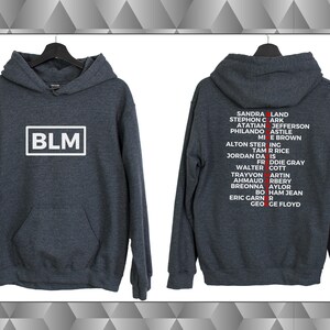 BLM Front & Back Print Black Lives Matter Hoodie Unisex Social - Etsy