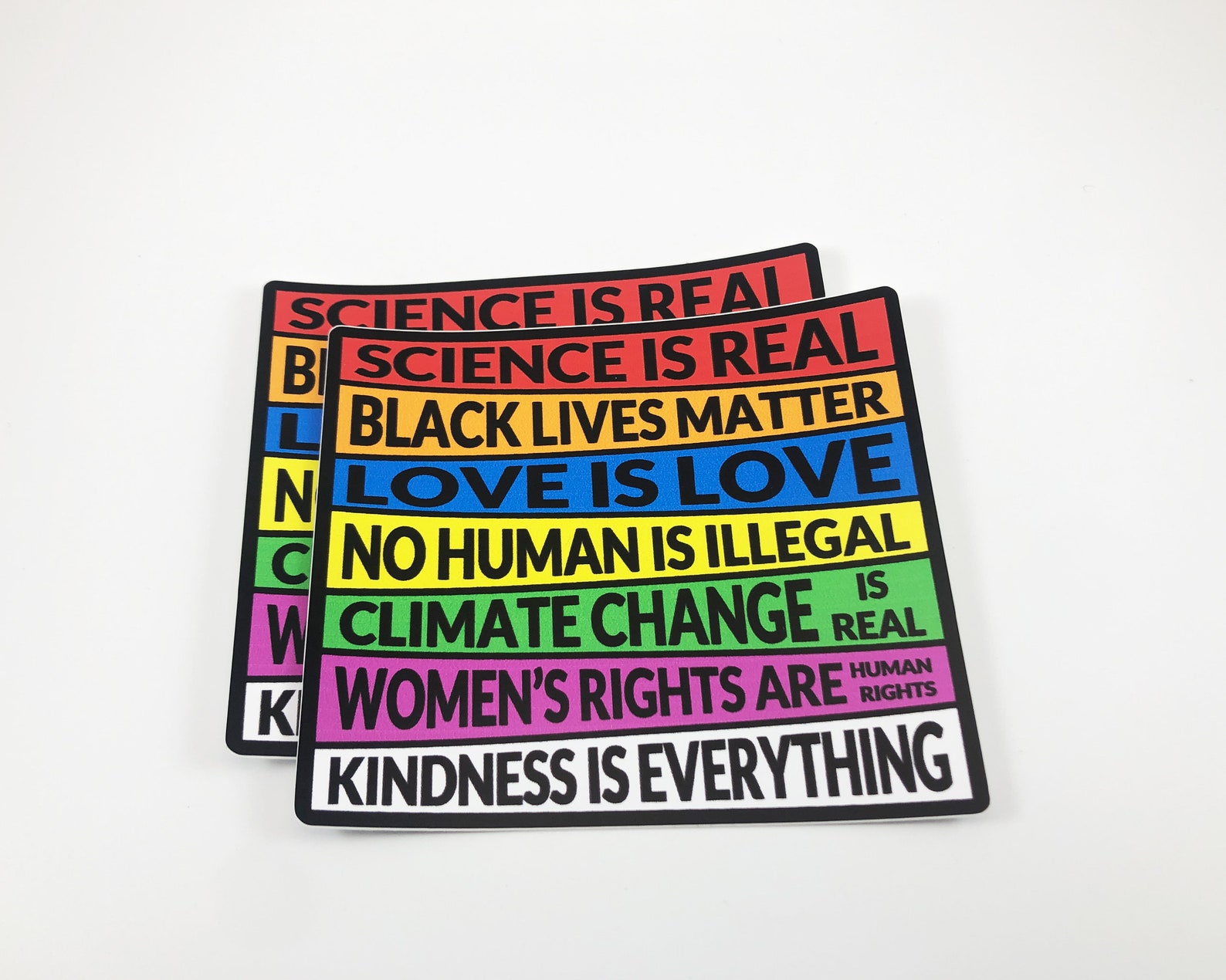 Sticker Science is Real Black Lives Matter Love is Love No Human is ...