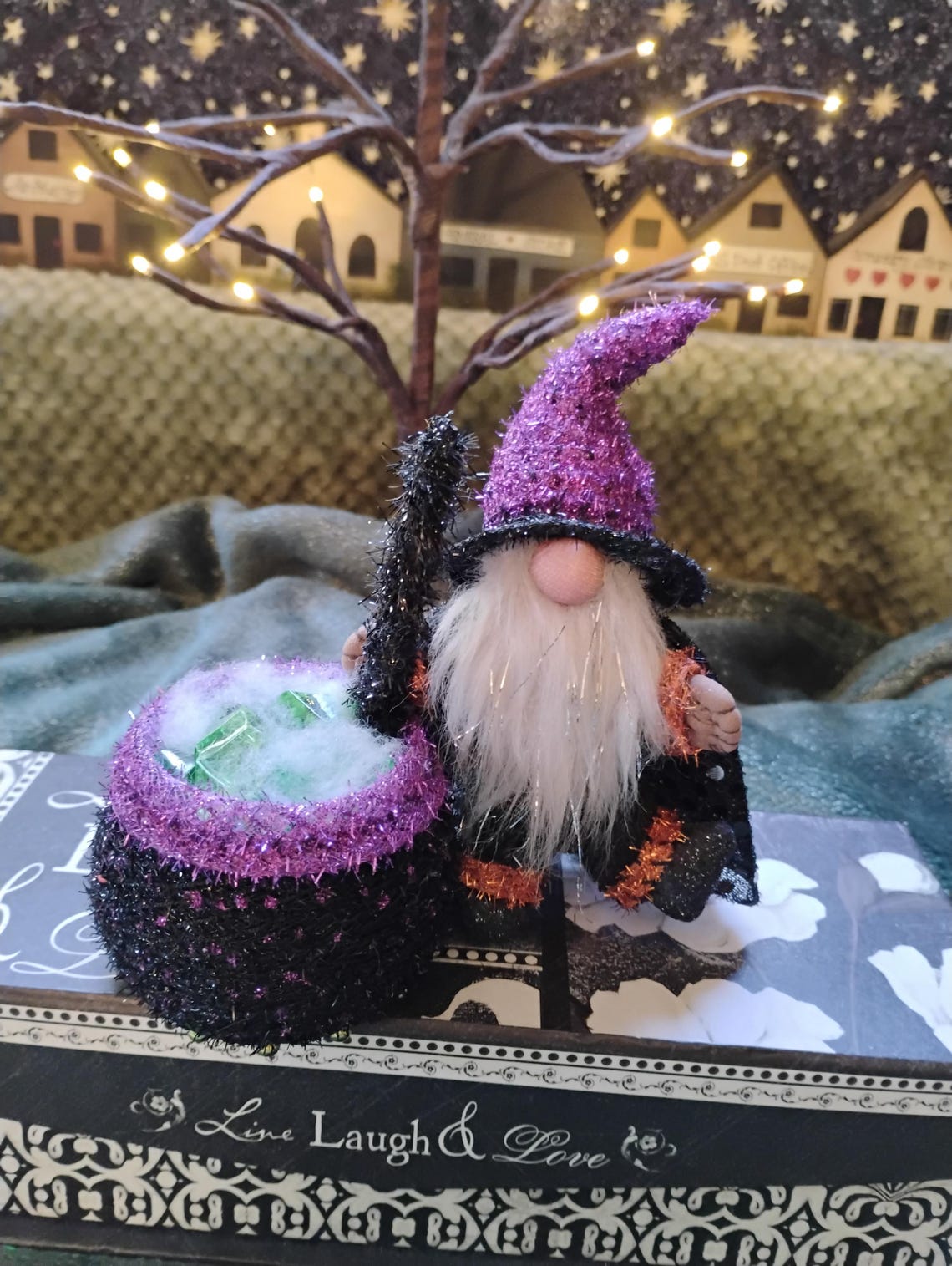 Halloween Gnome With Cauldron - Etsy