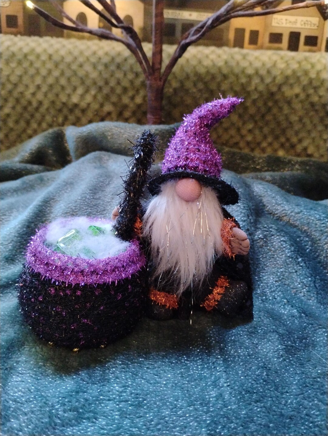 Halloween Gnome With Cauldron - Etsy