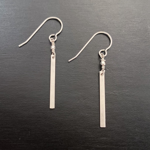 Men Vertical Bar Earrings - Etsy