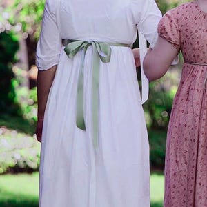 3/4 Sleeve Regency White Drawstring Gown - Etsy Canada