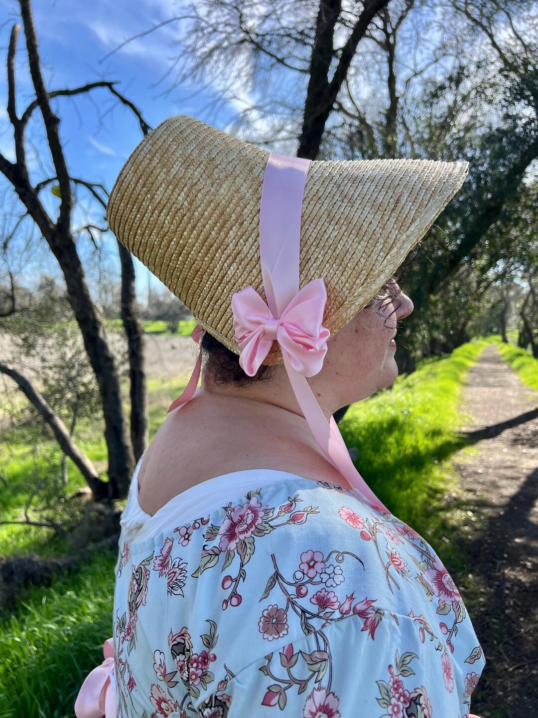 Emma Regency Straw Bonnet - Etsy