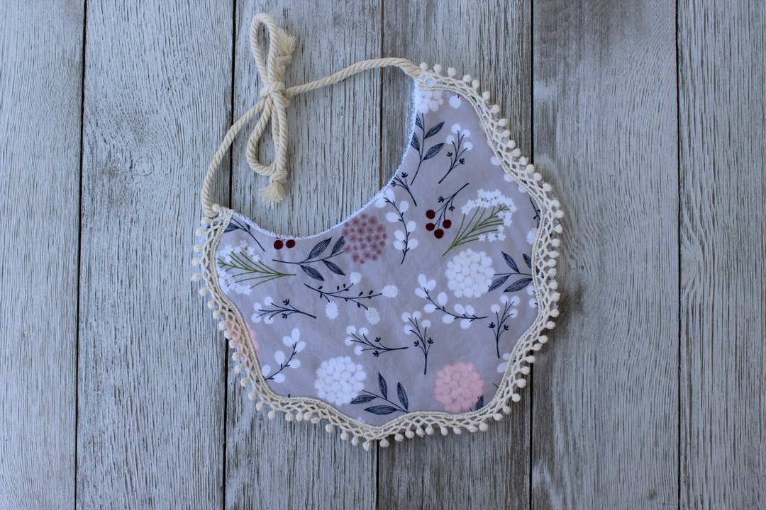 Scallop Boho Bib | Baby Boho Bib | Boho Baby Bib | Baby Girl | Baby ...