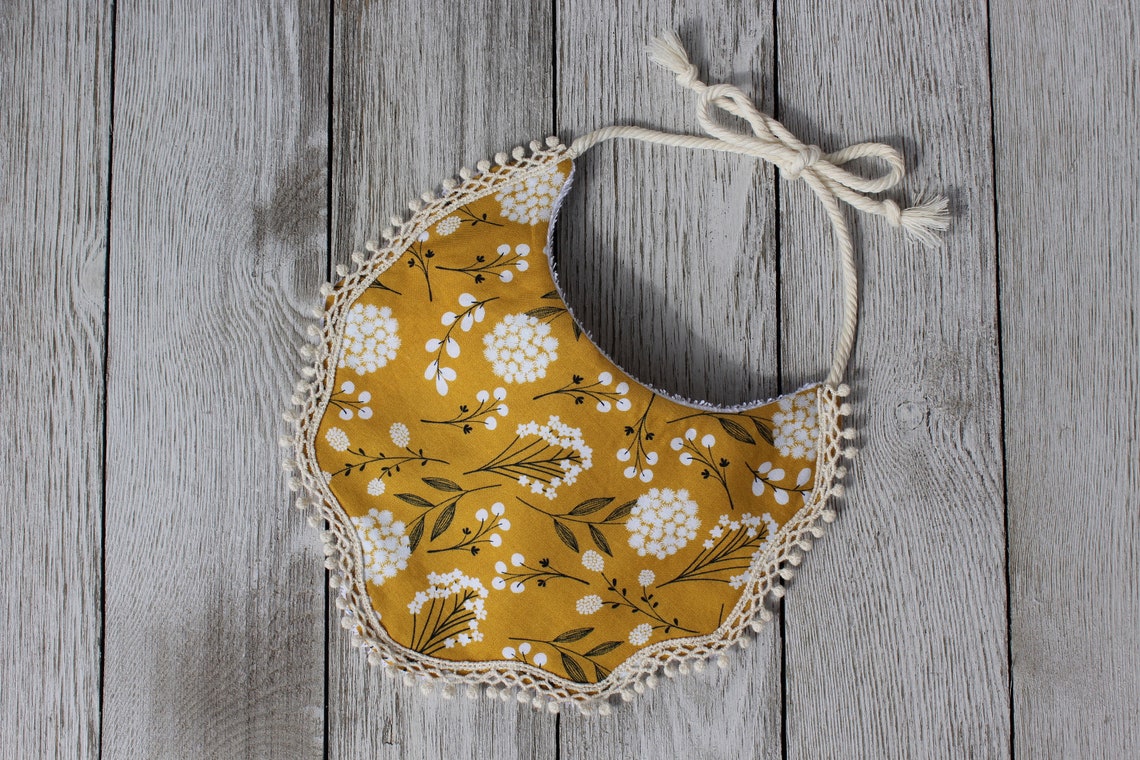 Boho Baby Bib Scallop Baby Bib Scallop Boho Bib Baby - Etsy