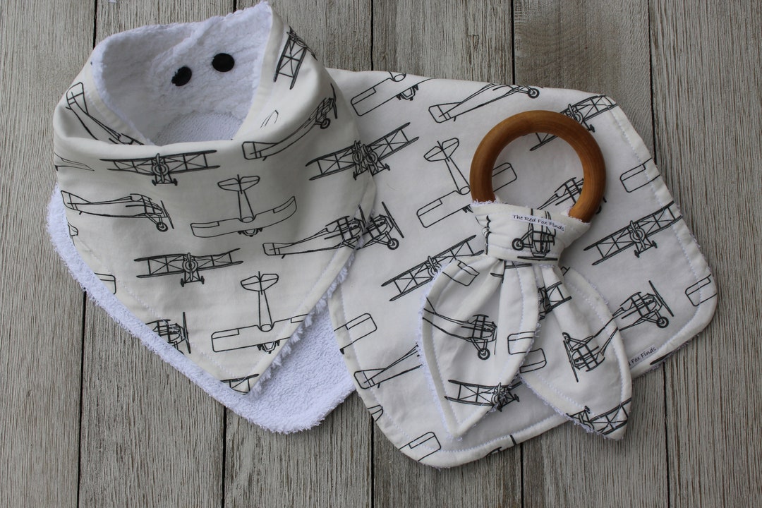 Airplane Baby Gift | Airplane Bib | Airplane Baby Shower Gift ...