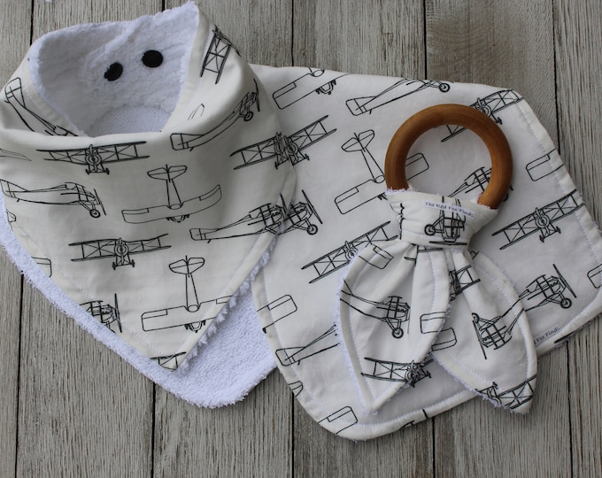 Airplane Baby Gift | Airplane Bib | Airplane Baby Shower Gift ...
