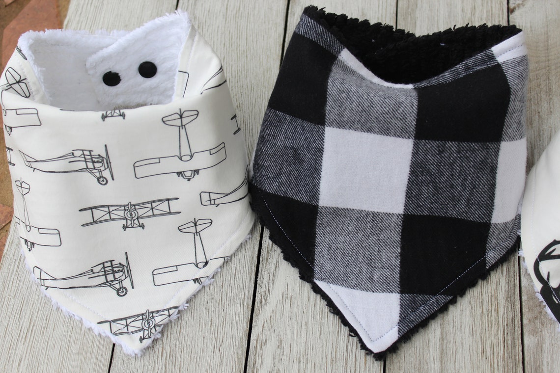 Baby Boy Gift Set Baby Boy Airplane Bib Bandana Bib Set - Etsy