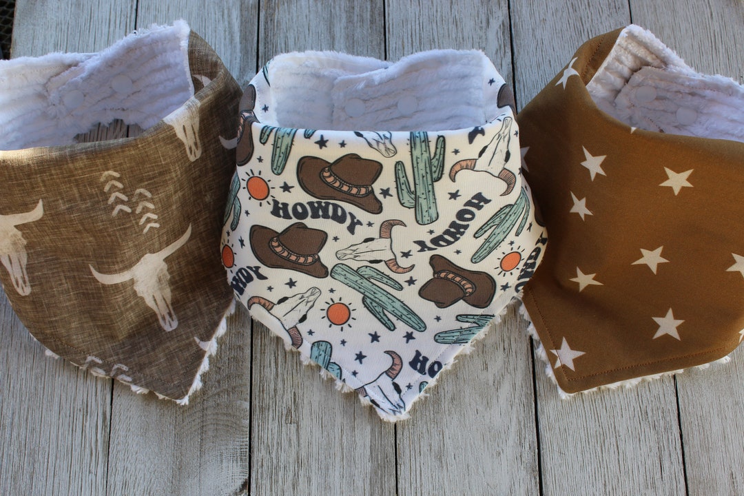 Western Baby Bibs | Cowboy Baby Bibs | Baby Boy | Boy Bibs | Bandana ...