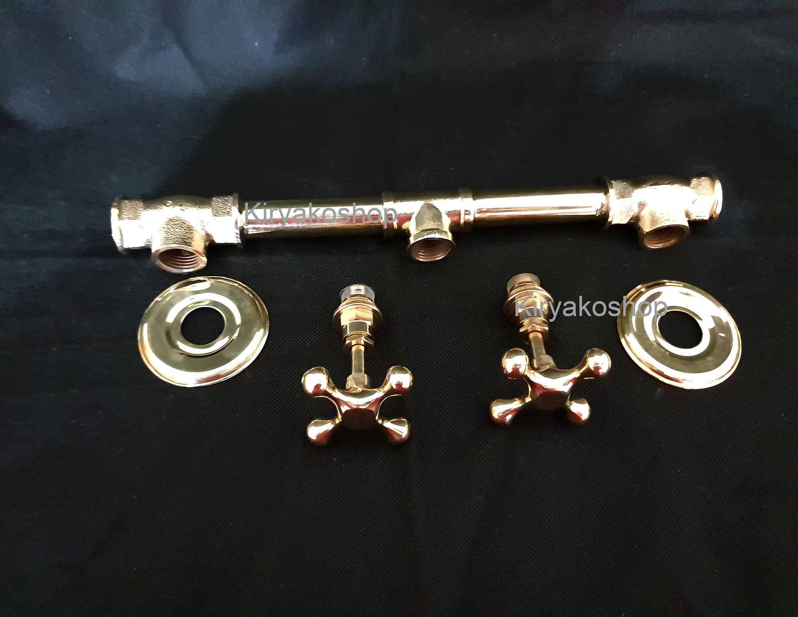 Brass Fish Head Faucet: Moroccan Garden Tap With Cross Handles - Etsy