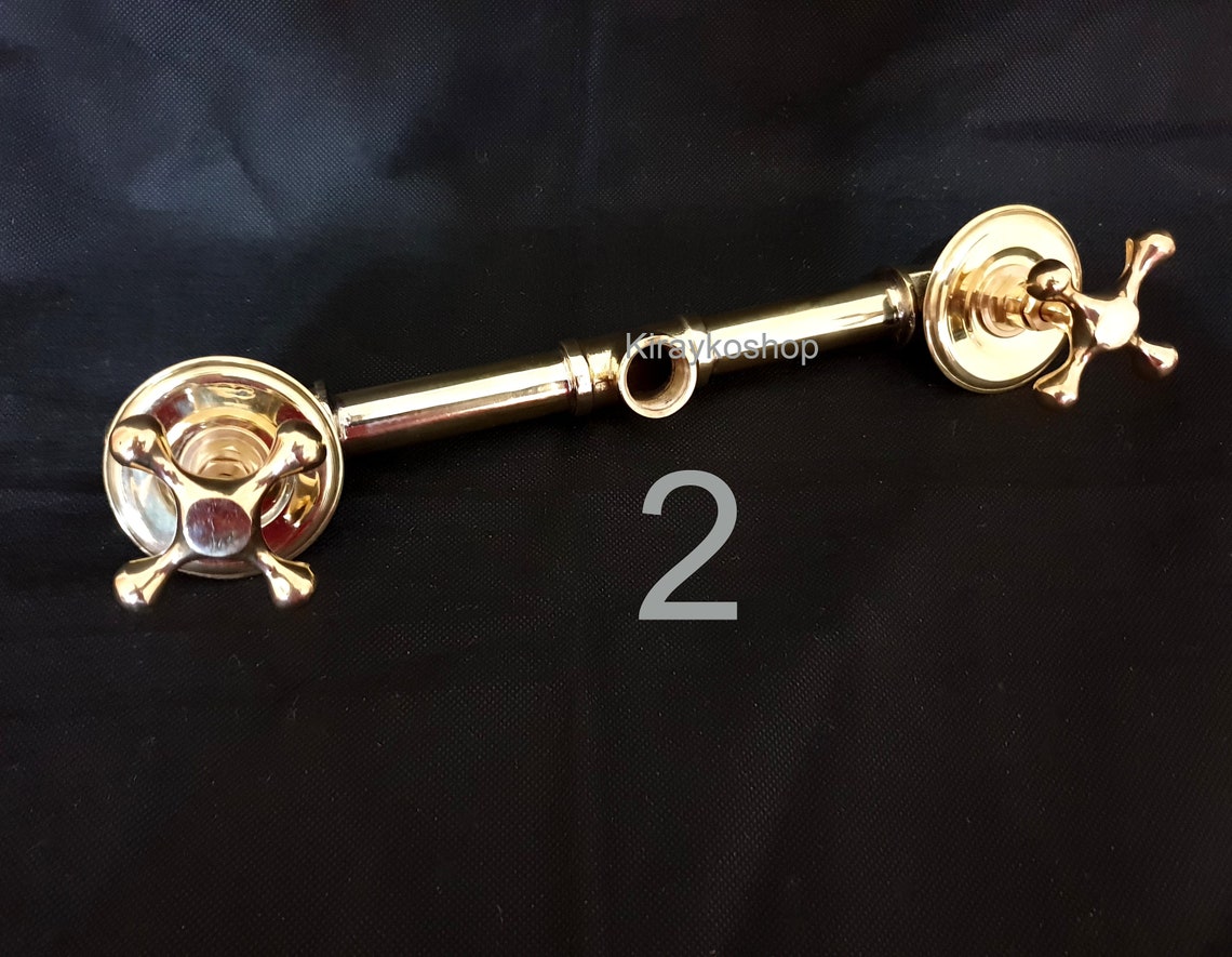 Brass Fish Head Faucet: Moroccan Garden Tap With Cross Handles - Etsy