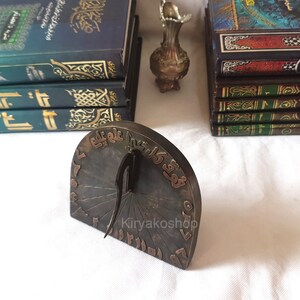 Vintage Solid Brass Islamic Sundial Sun Dial, Garden Decor, Garden ...
