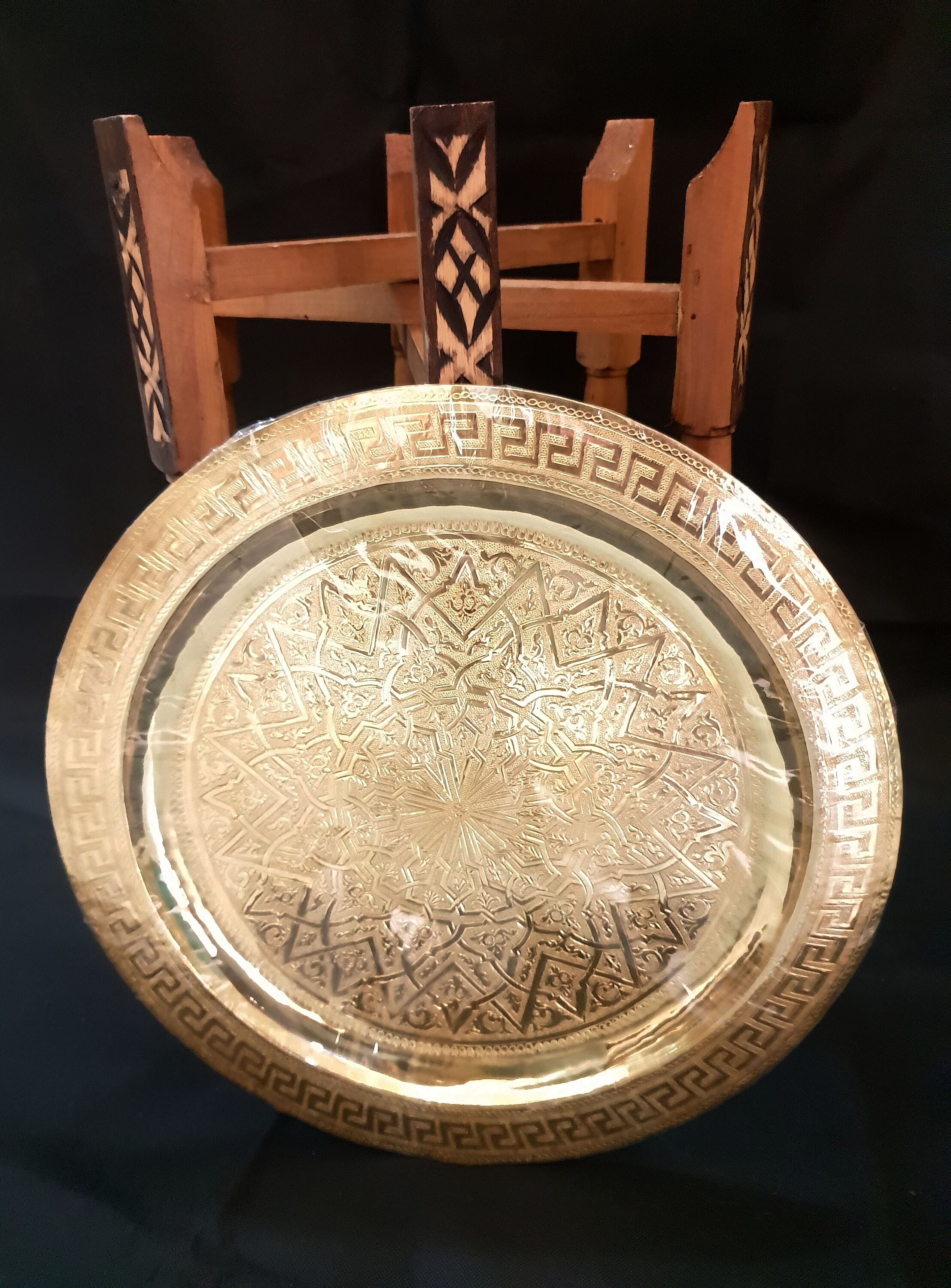 Moroccan Tray Table Round Brass Tray Moroccan Tea Tray - Etsy