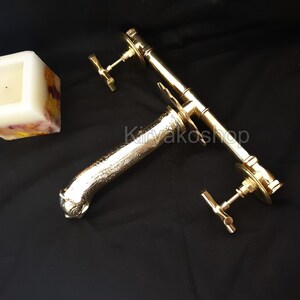 Wall Mounted Engraved Head Fish Bathroom Vanity Faucet Inclueded Brass ...