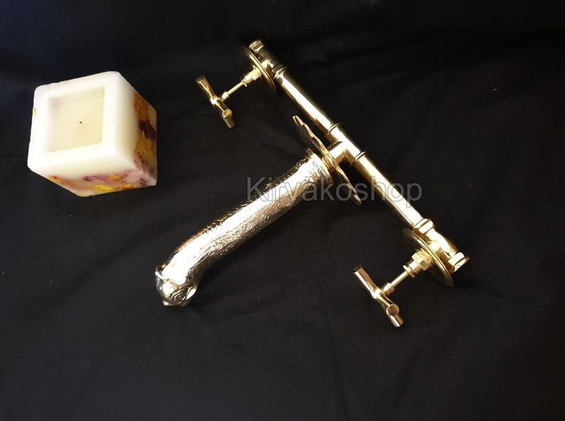 Wall Mounted Engraved Head Fish Bathroom Vanity Faucet - Etsy