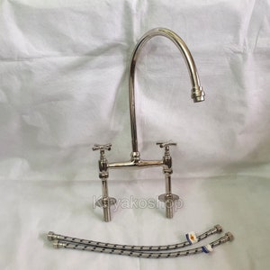 Silver Bridge Kitchen Faucet - Silver Finish Bridge Faucet, Silver ...