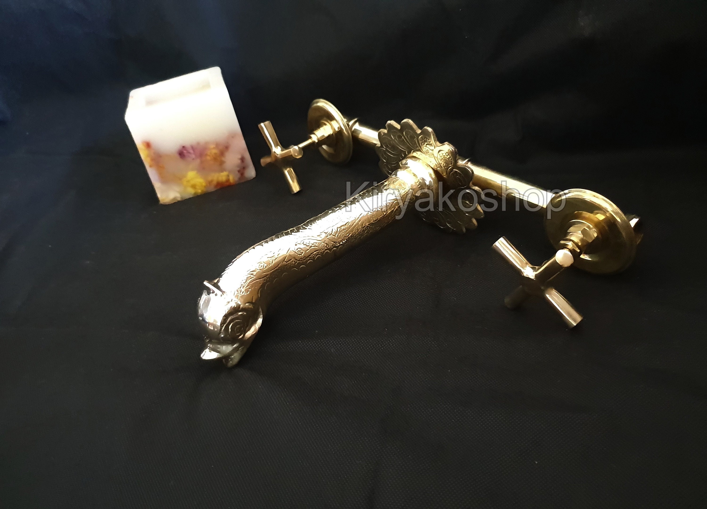 Wall Mounted Engraved Head Fish Bathroom Vanity Faucet - Etsy