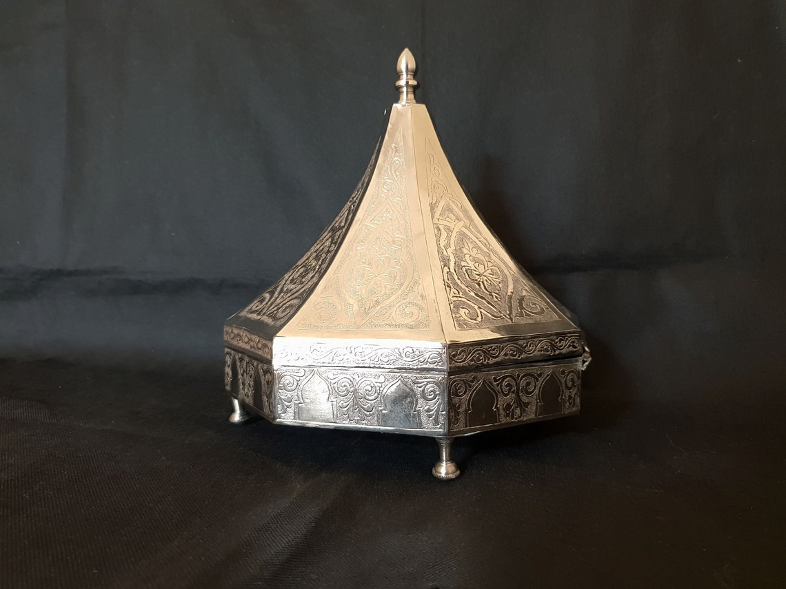 Moroccan Decor Silver Jewelry Box Silver Trinket Box Silver | Etsy
