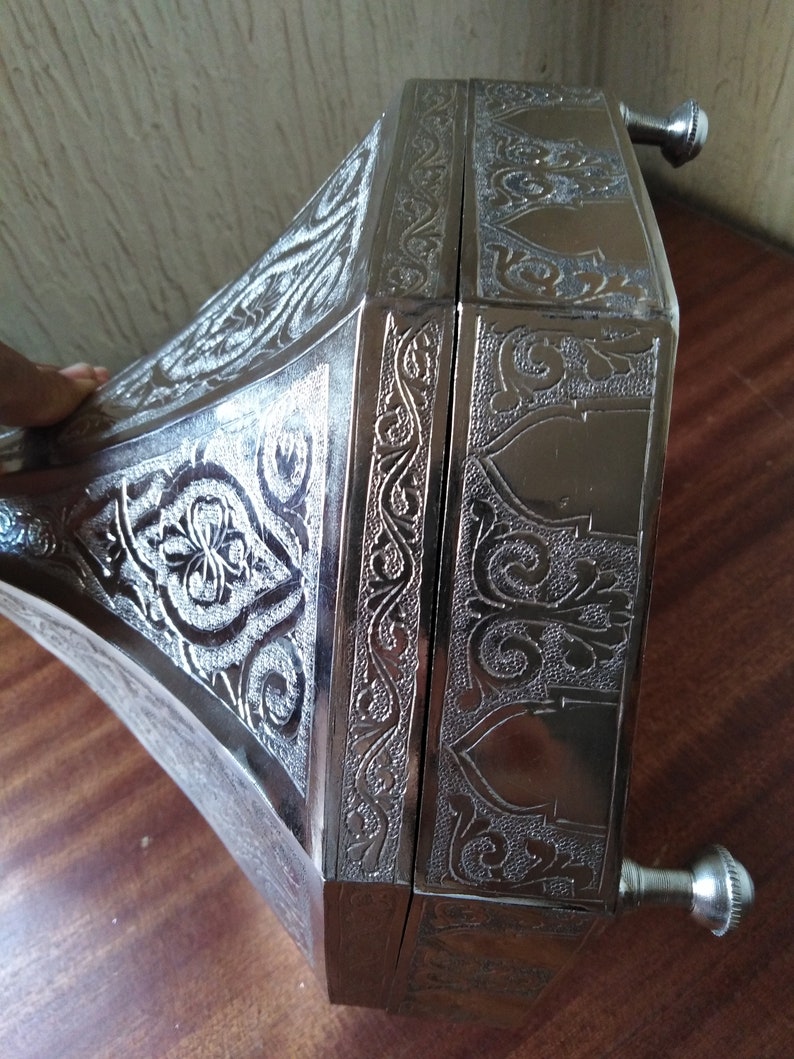 Moroccan decor silver jewelry box silver trinket box silver | Etsy