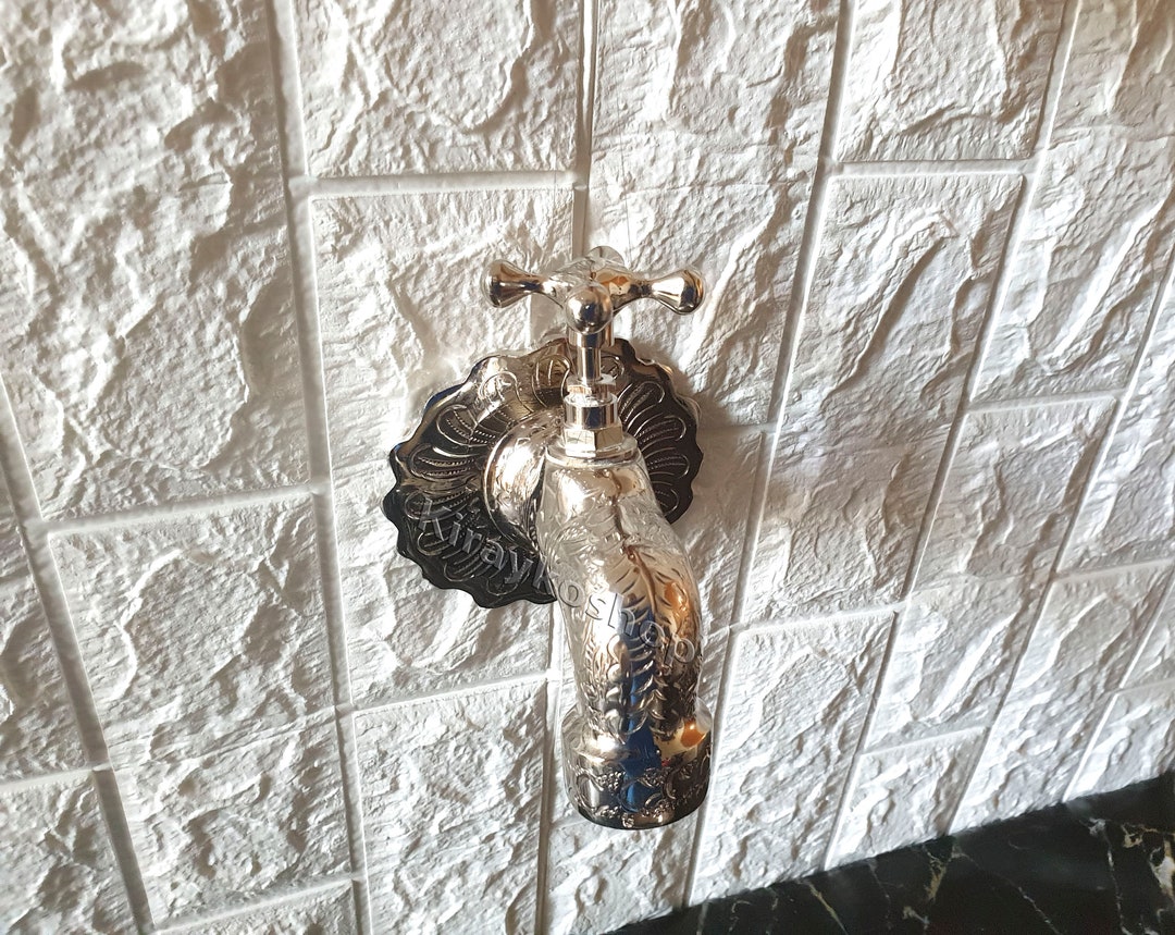Silver Faucet With Simple One Handles - Moroccan Water Faucet - Water ...