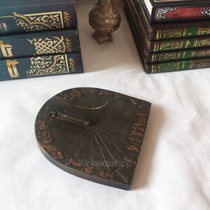 Vintage Solid Brass Islamic Sundial Sun Dial, Garden Decor, Garden ...