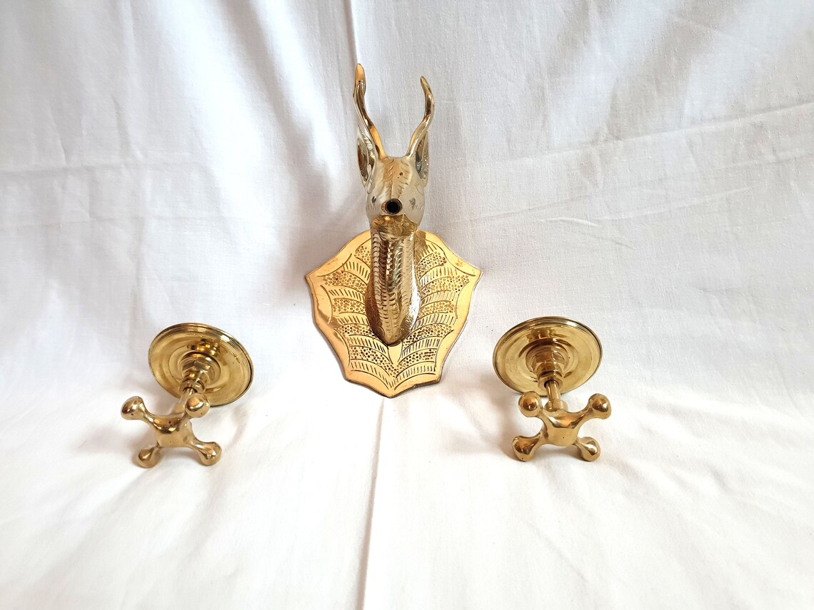 Moroccan Wall Mounted Faucet the Deer Head Faucet Brass | Etsy