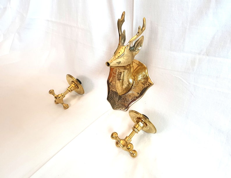 Moroccan Wall Mounted Faucet the Deer Head Faucet Brass | Etsy