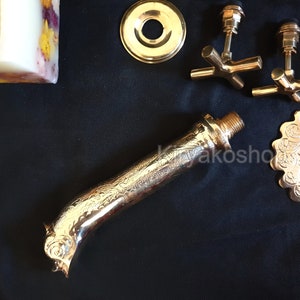 Wall Mounted Engraved Head Fish Bathroom Vanity Faucet Inclueded Brass ...