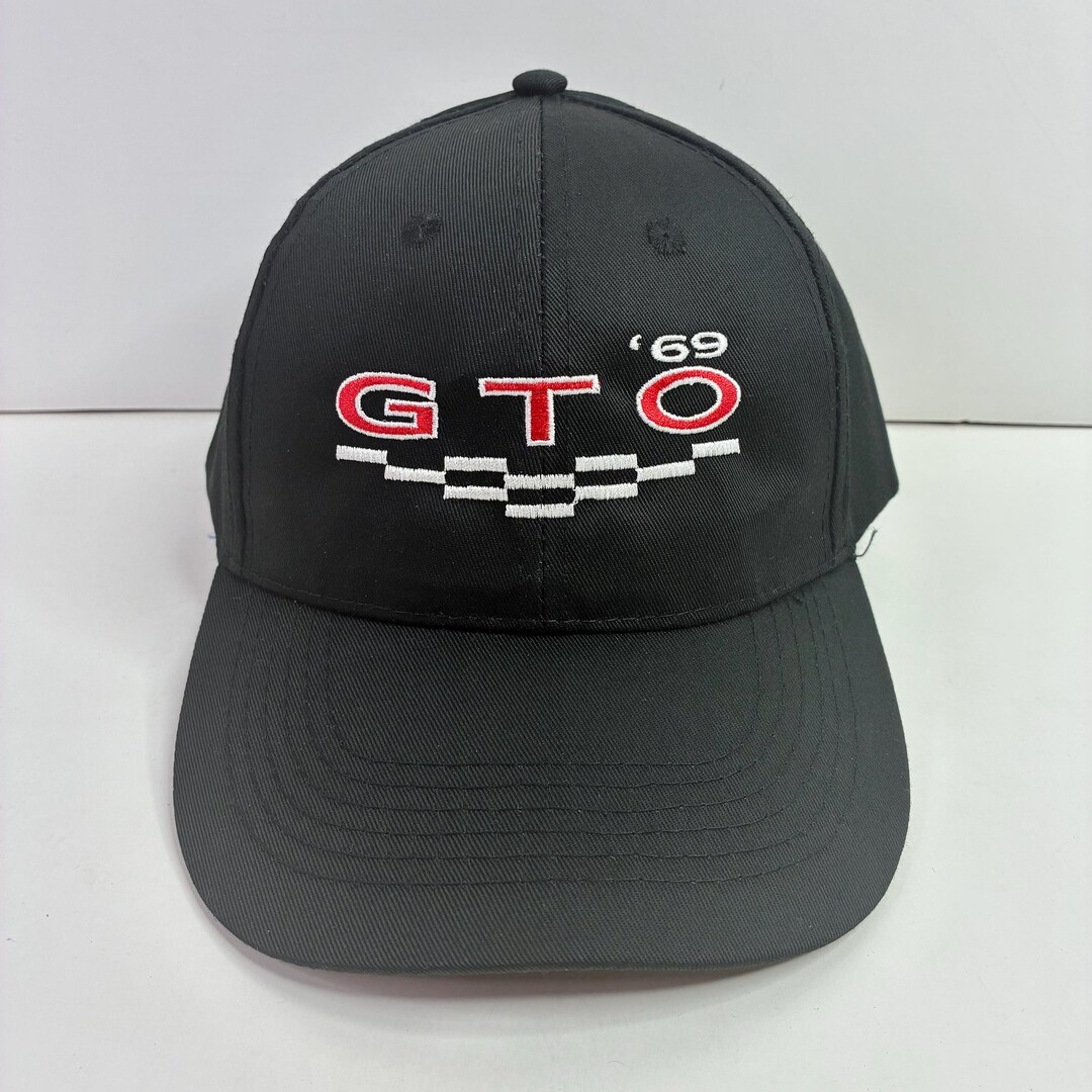 1969 Pontiac GTO Hat 69 Black Baseball Cap Muscle Car Embroidered Hat ...