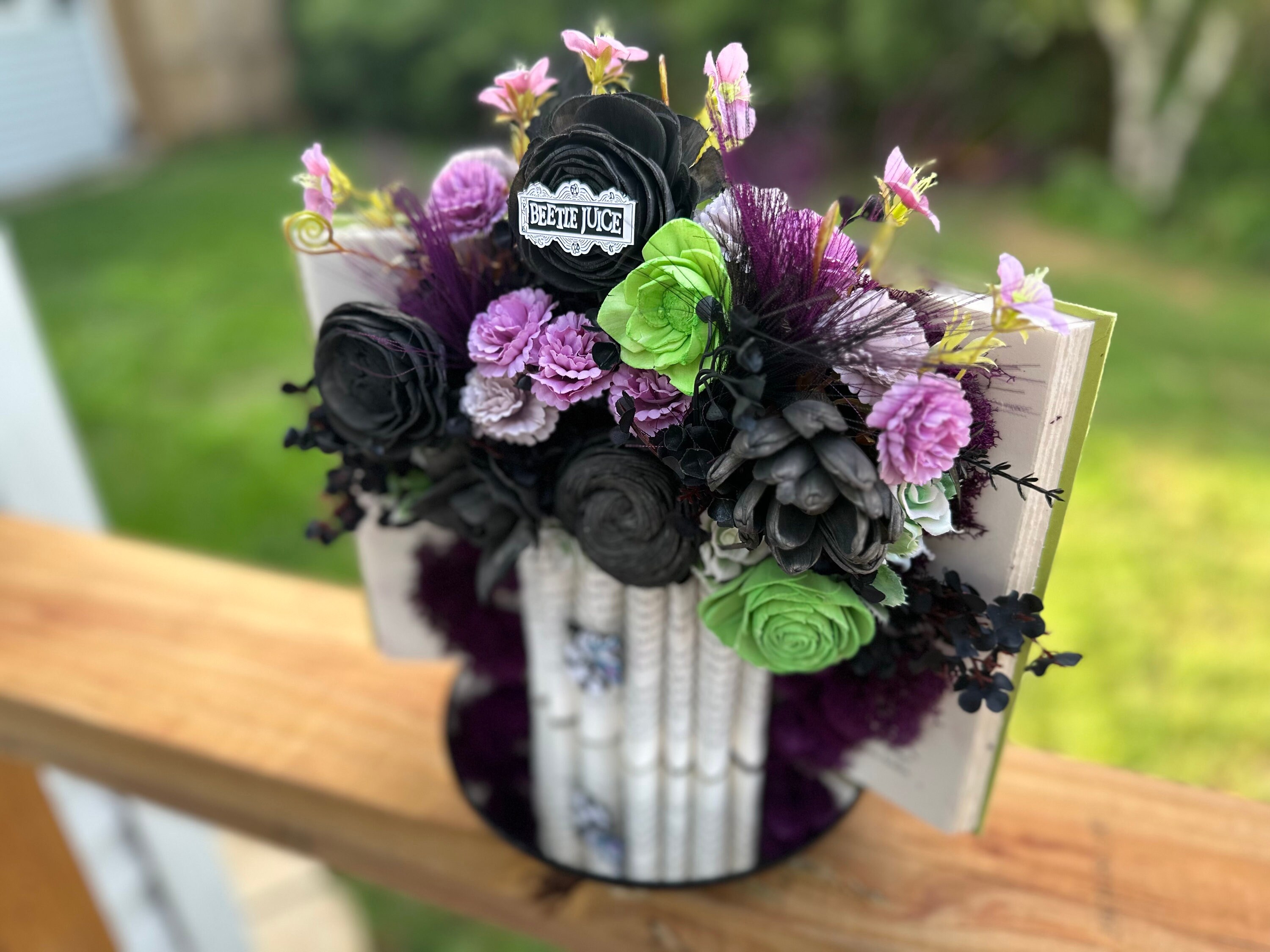 Goth Centerpiece/halloween Decor/ Centerpiece/sola Wood - Etsy