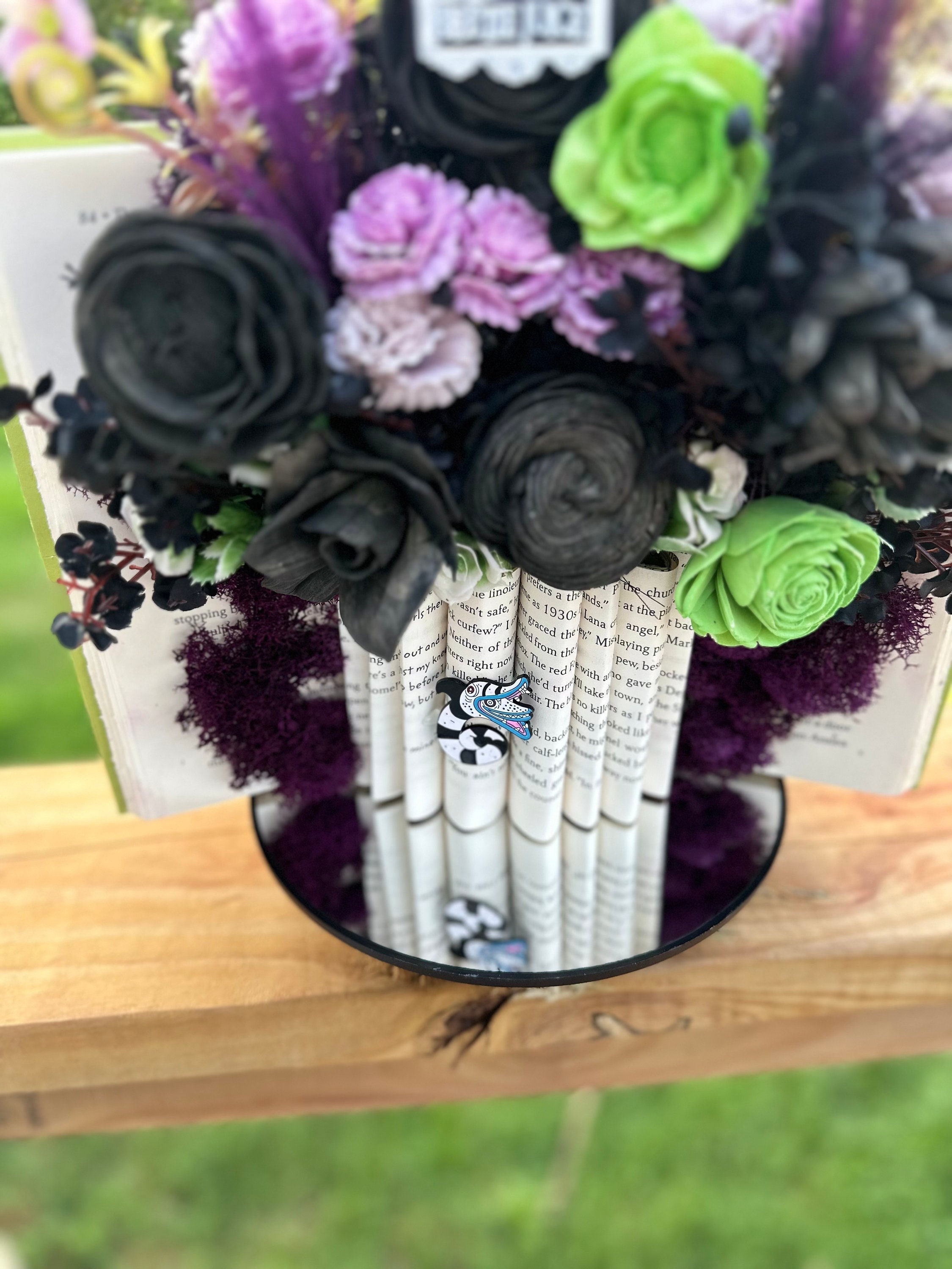 Goth Centerpiece/halloween Decor/ Centerpiece/sola Wood - Etsy