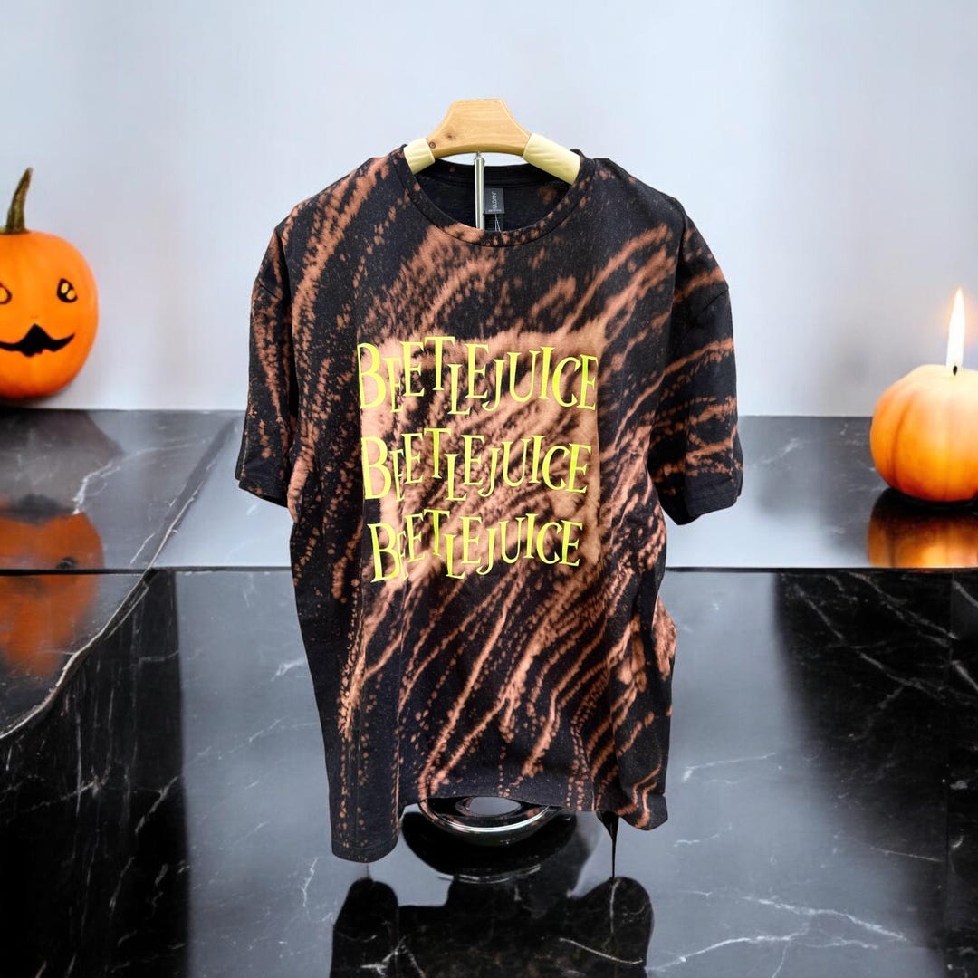 Beetlejuice Bleached T-shirt, Beetlejuice Beetlejuice Beetlejuice ...