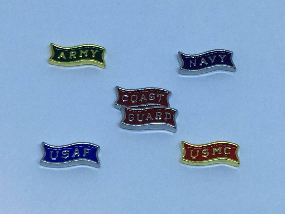 Military Banner Floating Charms - Etsy