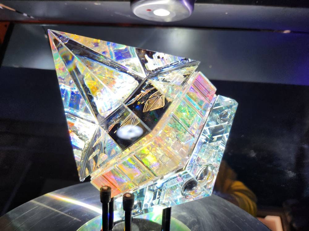 Crystal Dichroic Art Glass Cube Chakras Autism Pyramid Uranium - Etsy