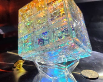 Dichroic Tesseract Cube - Etsy