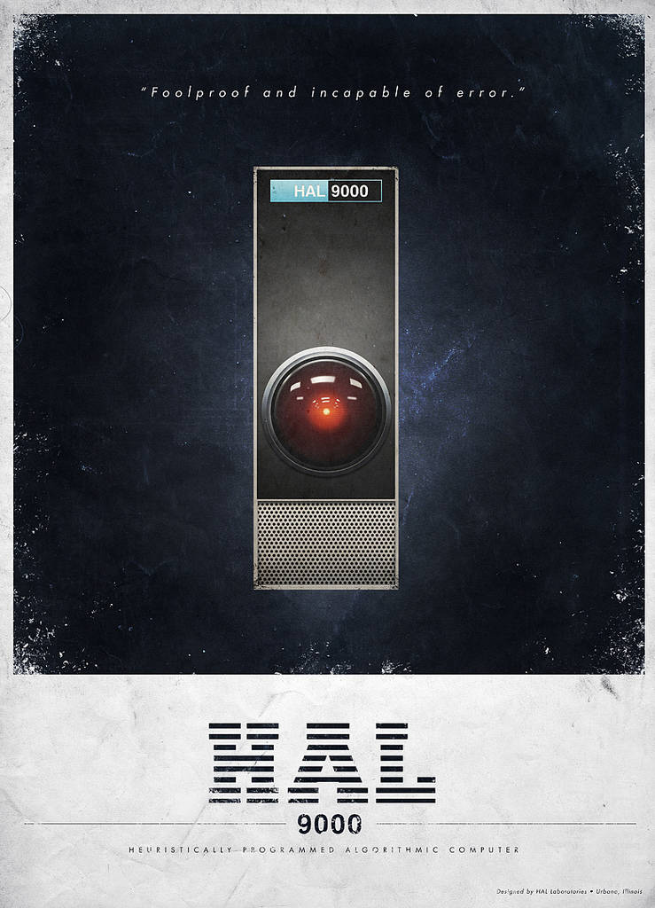 2001 A Space Odyssey Poster Hal