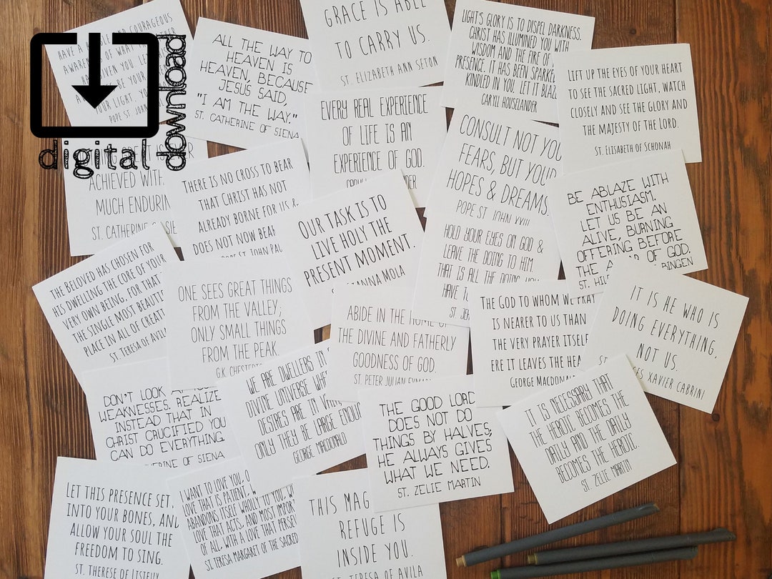 Printable Catholic Lunchbox Notes | Digital Download Lunch Box Notes ...