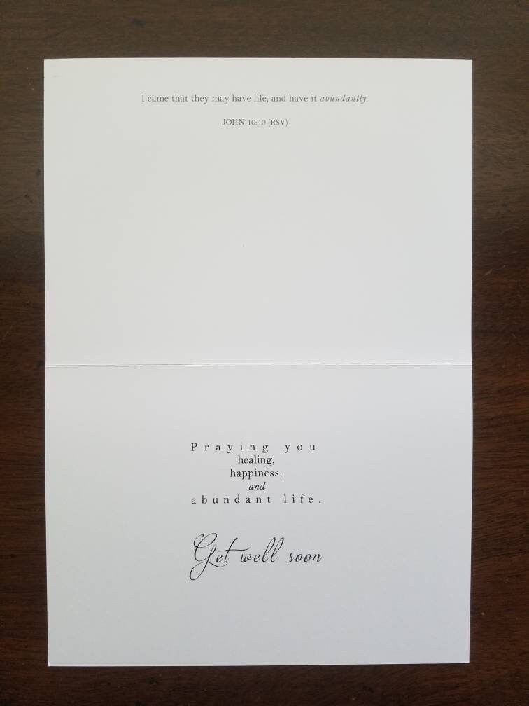 Get Well Card | Get Well Soon | Praying for You | Feel Better Soon ...