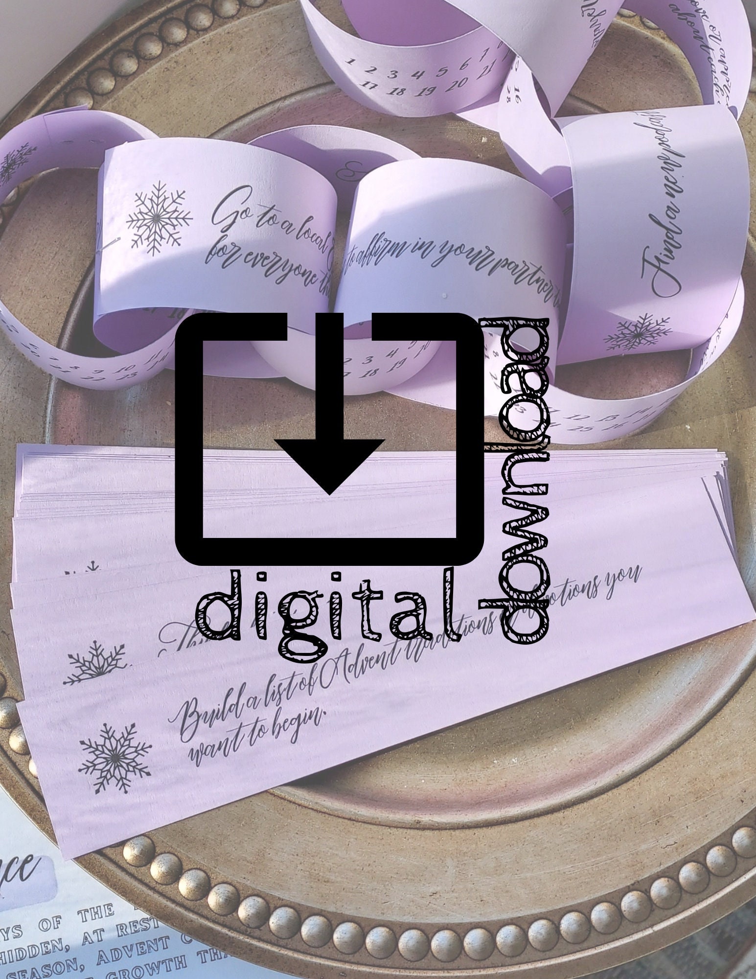 Printable Couples Advent Activity Chain Advent Devotions Download ...