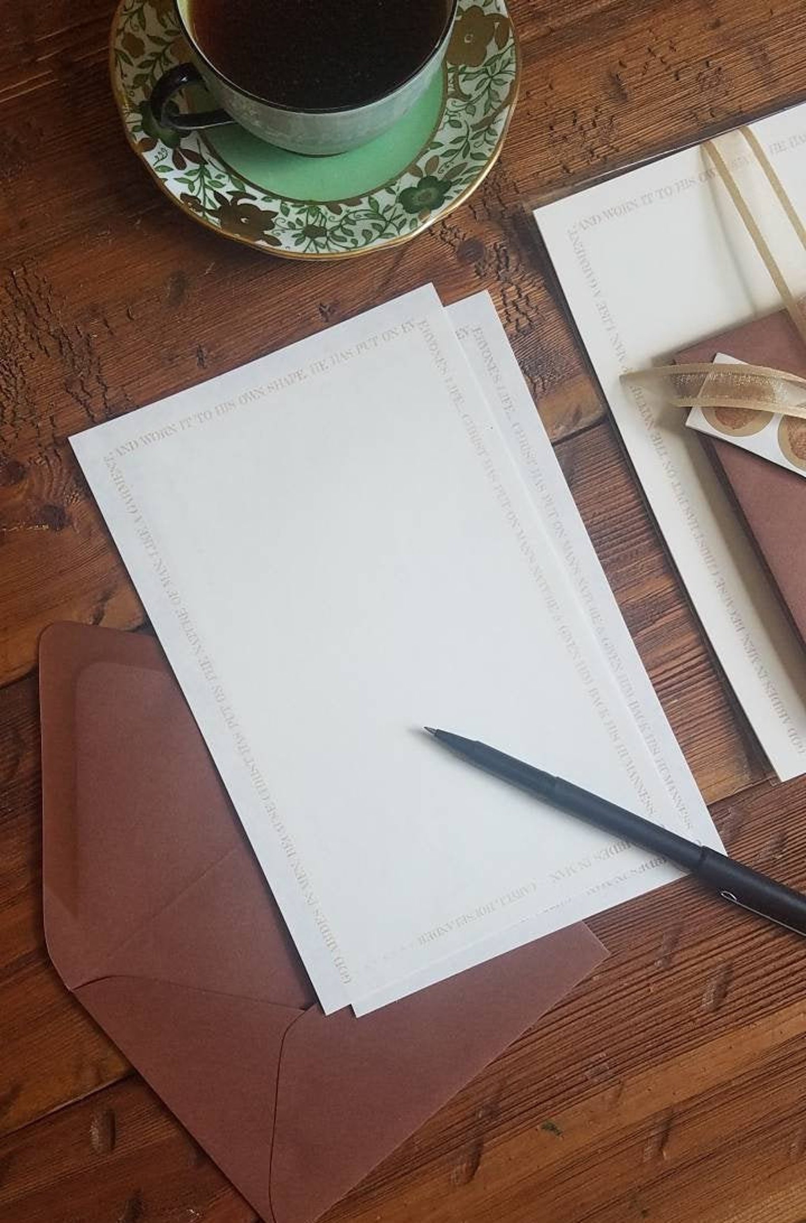 Catholic Stationery | "god Abides" | Religious Stationery Set | Priest ...