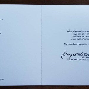First Reconciliation Card | Happy First Reconciliation | First ...